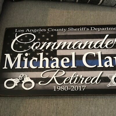 Police Officer Retirement Sign, Police Retired Sign, Police Gift ...