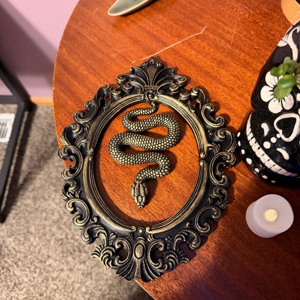 Gothic Framed Hanging Snake Wall Decor - Etsy