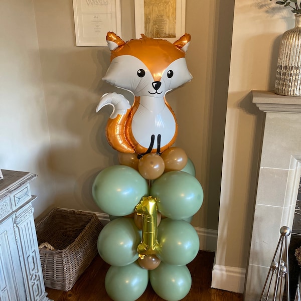 Adorable DIY Fox Balloon Sculpture, No Helium, Fox Balloon Display ...