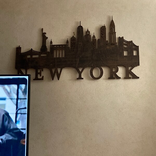 NYC Wall Sign, New York Skyline Sign, NYC Wall Art, New York City Decor ...