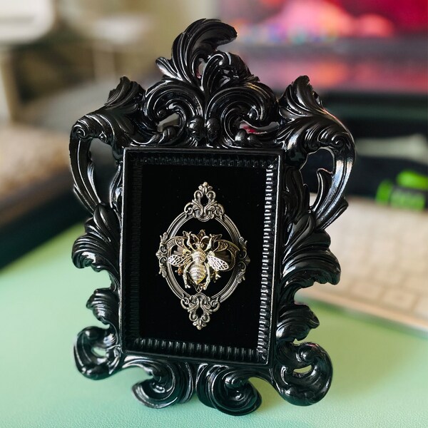 Bee With Ornate Frame, Macabre | Faux Taxidermy | Victorian Gothic ...
