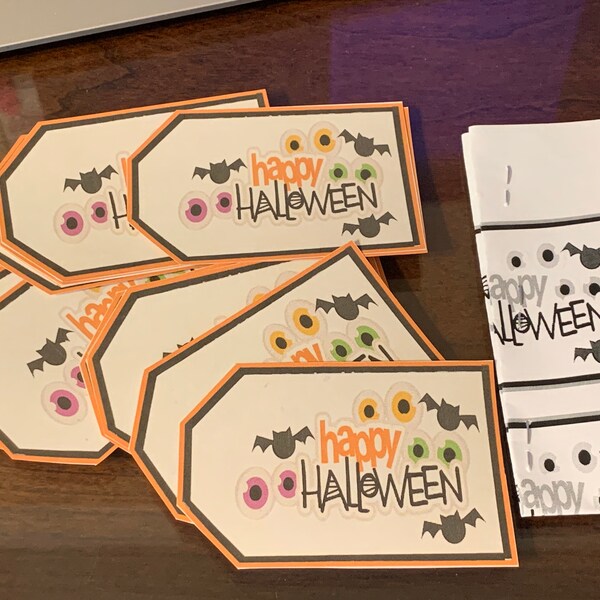 Happy Halloween Gift Tags Printable- Cookie Tags- Bag Tags- Digital ...