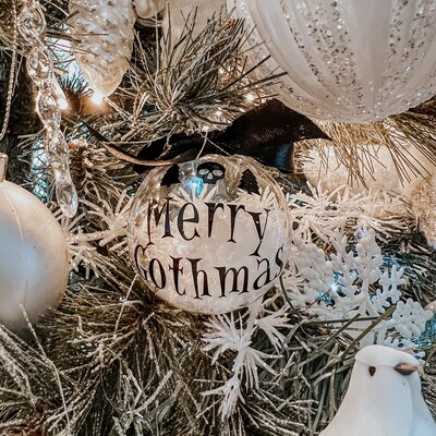 Gothic Christmas Bauble, Creepmas Bauble, Hexmas Bauble, Personalised ...