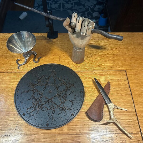 Wheel of the Year Deep Laser Carved Hand Finished Calendar Altar Tile ...