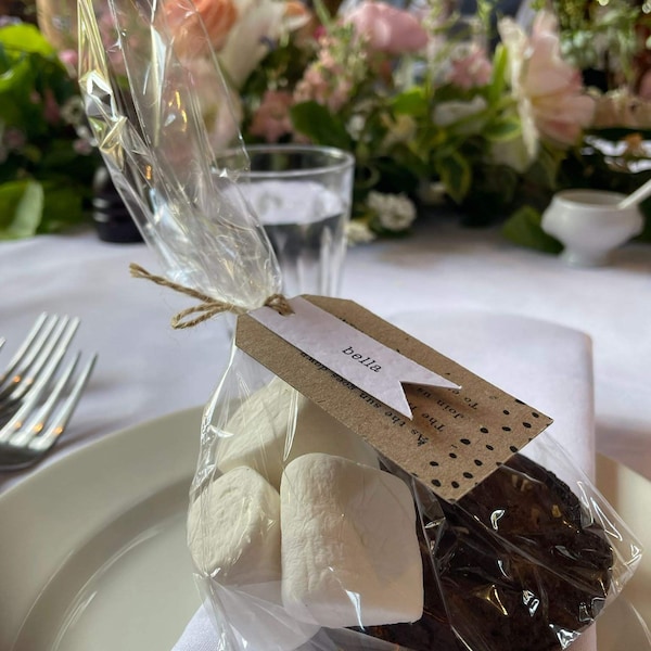 Small Personalised Gift Tags - Mini Name Tags - Rustic Labels - Favour ...