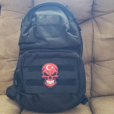 Turkey Skull Embroidered Turkish Tactical Patch Turkey National Flag ...