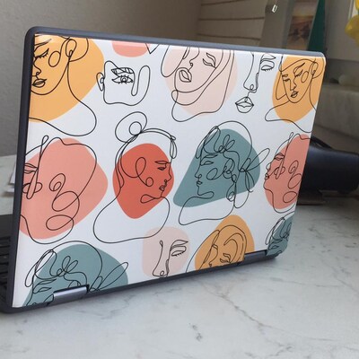 Abstract Laptop Skin Sticker Faces Notebook Vinyl Decal Dell Hp Lenovo ...