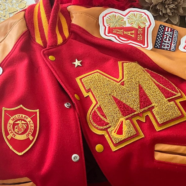 Personalized Football Letterman Jacket Patch Football Jacket Patch ...