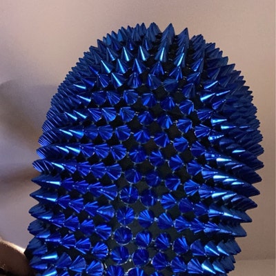 Blue Bomber A Colorful Blue Spike Mask Made by Hand - Etsy