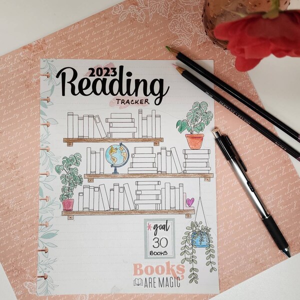 Book Tracker Printable, Bookshelf Reading Log, Books I've Read, Yearly ...