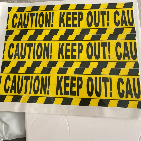 Caution Tape Edible Image Cake Strips Pre-cut - Birthday Toppers - Etsy