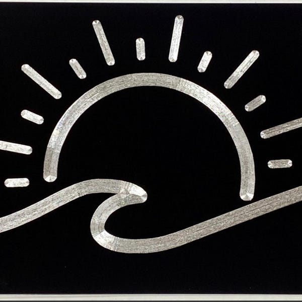 Sun Ocean Wave License Plate Vanity Front Car Tag Diamond Etched on ...