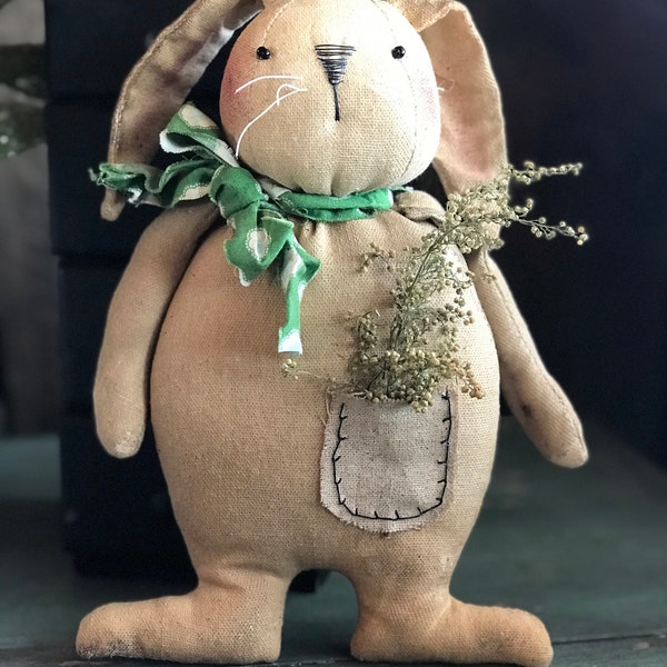 Primitive Easter Bunny Rabbit Bun Bun PDF PATTERN - Etsy