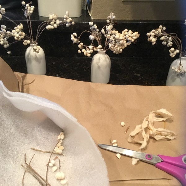 Dried Long Stem Tallow Berry Bundle - Tallowberries - Natural Decor ...