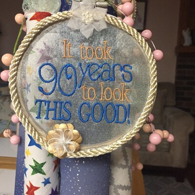 90 Years Old Machine Embroidery Design, Embroidery Designs, Machine ...