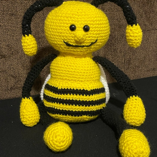 Easy Pattern Crochet Bee With Long Legs Bumblebee Amigurumi Pattern PDF ...