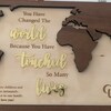 Personalized Retirement Gift: World Map Farewell Plaque - Etsy