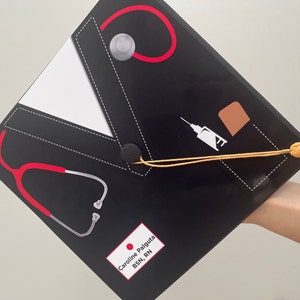 Scrub Top, RN Uniform Graduation Cap, Nursing Grad Cap Topper ...