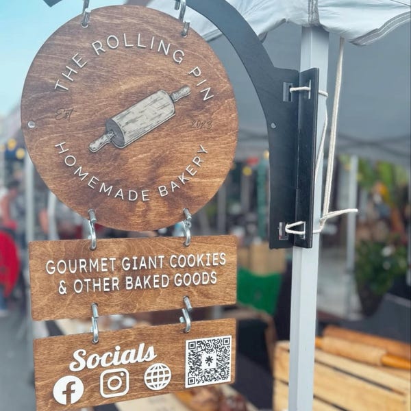 Tent Sign SVG File Download - Hanging Tent Sign for Laser Cutting - 1/4 ...
