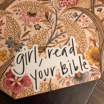 Girl Read Your Bible Sticker Christian Faith Stickers Bible Verse ...