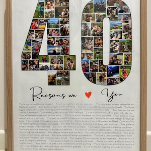 Custom 100th Photo Collage Template Personalized 100th Birthday Gift ...