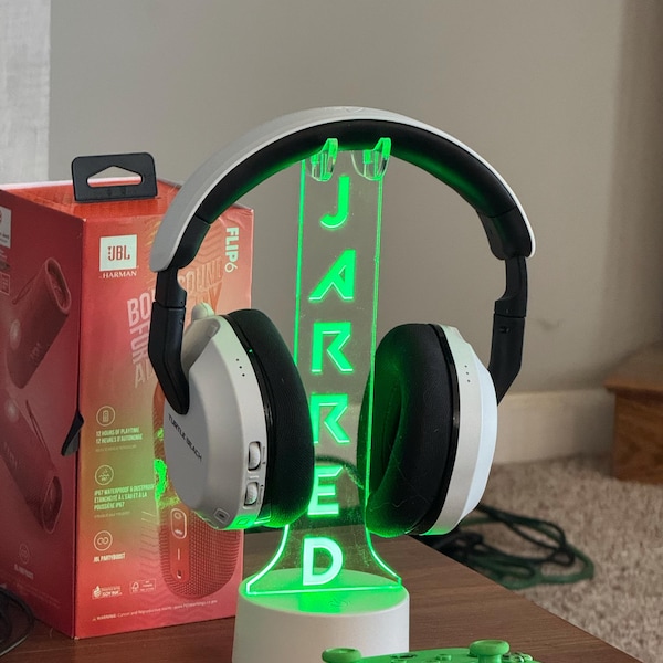 Personalized Led Headphone Stand, Streamer Headset Holder Stand ...