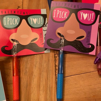 Funny Nose Picking Valentines Classroom Pencil Holder Valentines ...