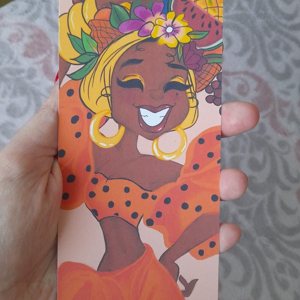 Afro Bookmark, Cute Art, Gift, Cute Black Girl Bookmark, Children’s ...