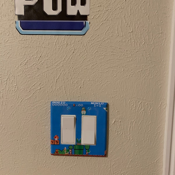 Classic Super Mario Bros. Themed Light Switch Cover, Outlet Cover - You ...