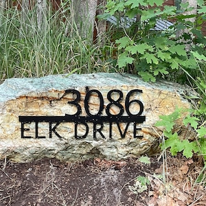 Custom Metal Address Sign for Rock Personalized Custom - Etsy
