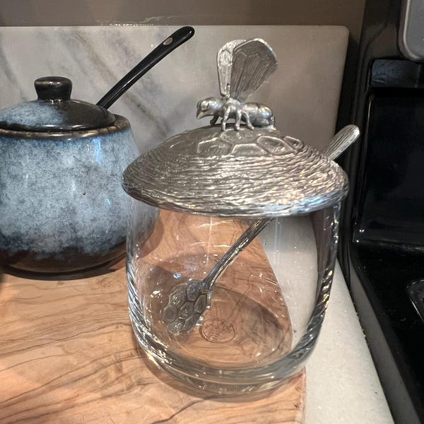 Glass Jam Pot With Lid and Spoon - Etsy