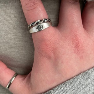 Stack Ring, Silver Stacking Granulation Ring, Pebble Stack Rings, Artisan Rings, Stack Ring for ...