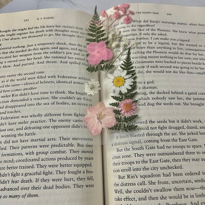 Pressed Floral Bookmarks Real Dried Flowers Gift for Book Lovers Book ...
