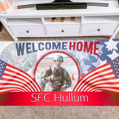 Welcome Home Military Banner, Deployment Homecoming Banner, Military ...