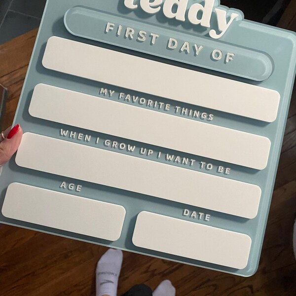 Acrylic First Day of School Sign|personalized School Sign|back to ...