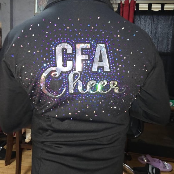 CUSTOM Rhinestone Warm up Jacket, Cheer Warm Ups, Cheer, Cheerleader ...