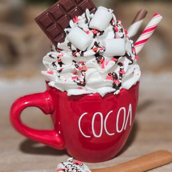 Hot Cocoa Marshmallow Mug Topper Topper Only Hot Cocoa Tiered Tray ...