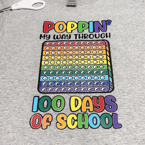 Poppin My Way Through 100 Days | 100 Days SVG | 100th Day of School ...