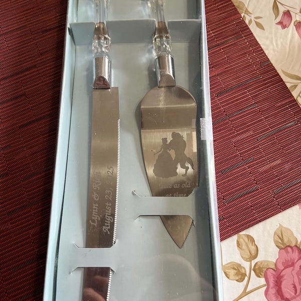 Mickey and Minnie Mouse Kiss Heart Wedding Glasses and Knife Set FREE ...