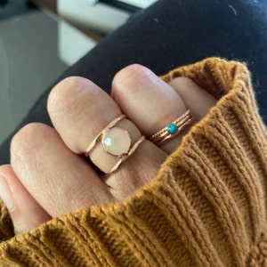 Set of 8 Tri Color Stacking Rings Sterling Silver 14K Rose | Etsy