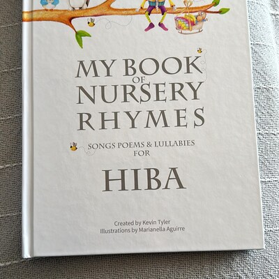 Personalised Nursery Rhyme & Poems Keepsake Book for Newborns and ...