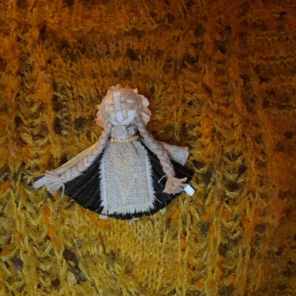 Pumpkin Baba Yaga With the Moon Handmade Ethnic Folk Traditional Doll ...