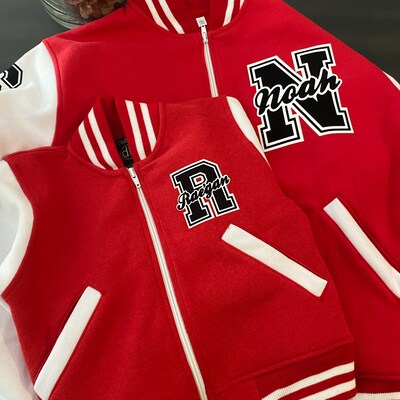 Custom Personalized Toddler Kids Youth Varsity Jacket Made in Canada ...