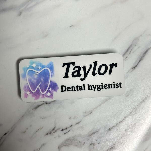 Vet Tech Name Tag, Magnetic Name Badge, Personalized Custom ID Tag for ...