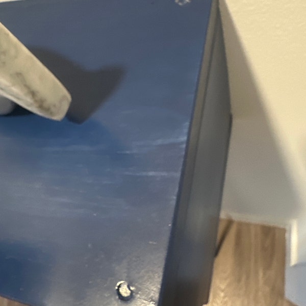 Blue Narrow Console Table, Narrow Entryway Table, Handmade Wood Console ...