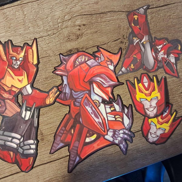 Transformers Prime Decepticon and Autobot's Headshots, Handcut Stickers ...