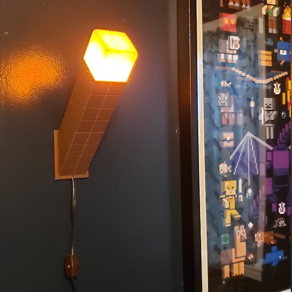 The Original Minecraft-inspired Torch LED Night Light - Etsy