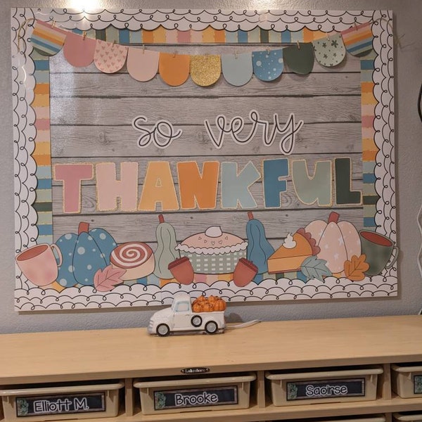 Thanksgiving Bulletin Board Kit & Student Activity | November Bulletin ...