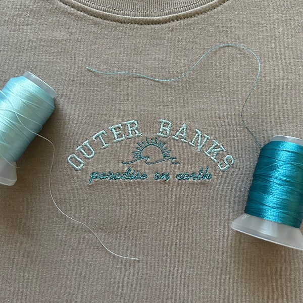 Aesthetic Outer Banks Paradise on Earth Embroidery Design - PES, JEF ...