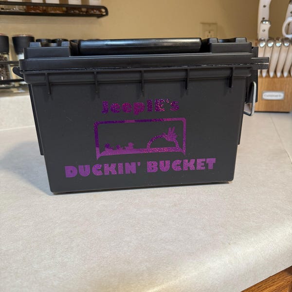 Duck Duck Holder, Black - Personalized Rubber Duck Storage, Duck Carry ...